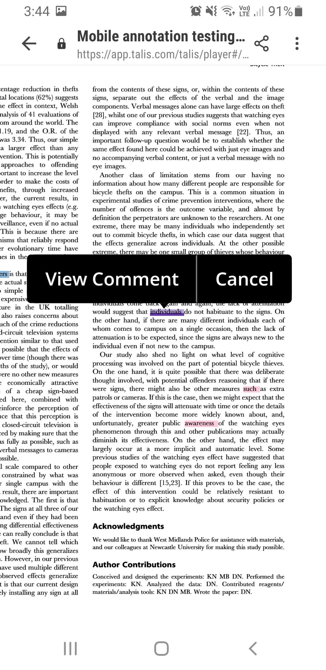 Annotating Talis Elevate resources from your mobile device (Student ...
