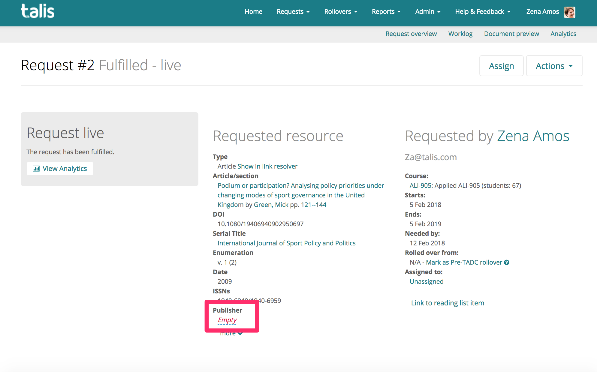 Edit request - Talis Aspire Digitised Content – Talis Aspire