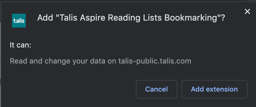 Bookmarking from your web browser – Talis Aspire