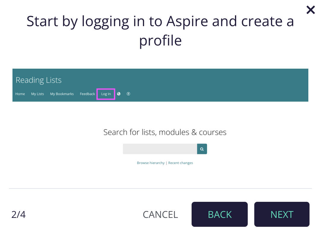 Onboarding guides in Talis Aspire – Talis Aspire