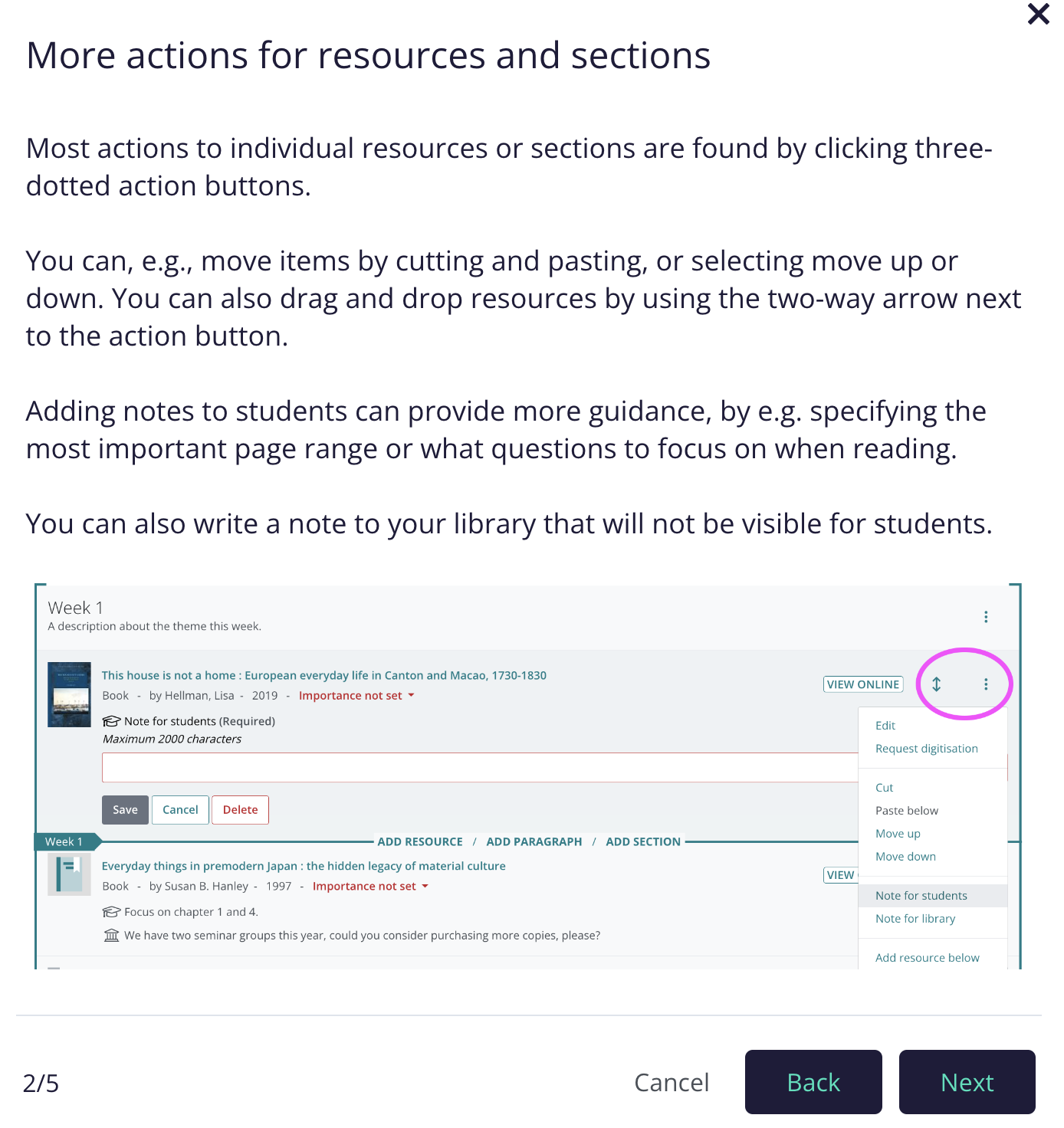 Onboarding guides in Talis Aspire – Talis Aspire