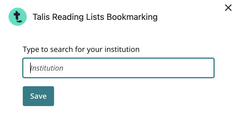 Installing and using a bookmarking extension – Talis Aspire